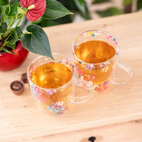 4Home Termo sklenice Floral Hot&Cool 300 ml, 2 ks
