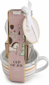 CUP OF JOY Velký hrnek s čokoládou - růžová