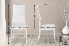 Jídelní židle Mayfair umělá kůže – bílá