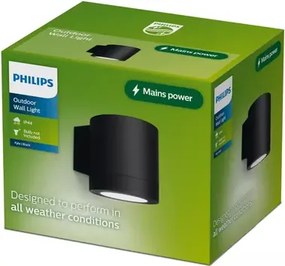 Fylx Max černá / Venkovní nástěnné svítidlo / 5W / IP44