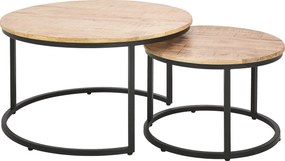 XXXLutz SADA KONFERENČNÍCH STOLKŮ, přírodní barvy, dřevo, 60/80/60/80/42/45 cm Carryhome - Konferenční stolky - 001630024801