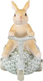 Dekorace soška králík na vajíčku tříkolce - 11*8*13 cm