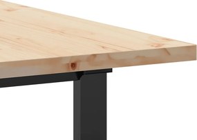 Jídelní stůl s O rámem 140 x 80 x 75,5 cm borové dřevo a ocel 3282742