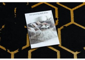 Dywany Luszczow Kusový koberec GLOSS 407C 86 černý / zlato Rozměr koberce: 280 x 370 cm