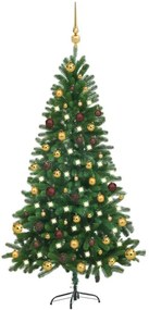 Umělý vánoční stromek s LED a sadou koulí 150 cm zelený,  3077554 HangarStore.cz