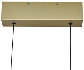 Moderní závěsné svítidlo mosazné vč. LED 3-stupňové stmívatelné Easylift - Straight