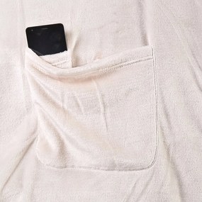 Krémová deka z měkkého materiálu Šířka: 150 cm | Délka: 180 cm