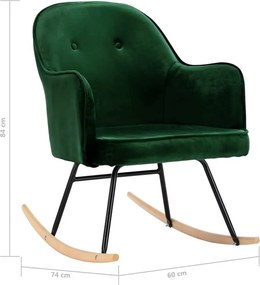 vidaXL Houpací židle samet [289520] Barva: Černá