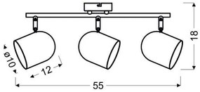 Bodové svítidlo AZURO 3xE27/40W/230V