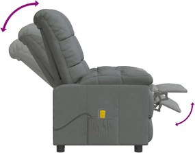 Masážní křeslo tmavě šedé textil 289807