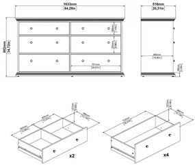 Tvilum Komoda Norby 333 černý mat