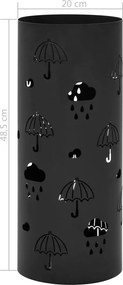 Stojan na deštníky Umbrellas ocelový černý 246804