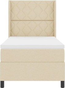 Postel s boxspringem s polštářem Krémová 200 x 100 cm textil 3341698
