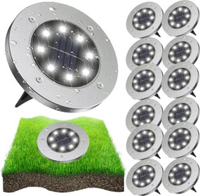 12 x Solární Lampa Led Zahradní zapichovací půdní nájezdový Senzor Soumraku
