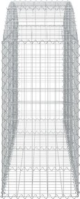 Klenutý gabionový koš 200 x 50 x 100/120 cm pozinkované železo 153475
