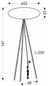 Stojací lampa CAFEE 1xE27/40W/230V béžová/černá