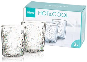 4Home Termo sklenice HotnCool Sparkle 250 ml, 2 ks