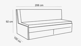Rozkládací dřevěná postel Denisa 1