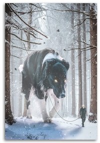 Gario Obraz na plátně Obří pes v zimním lese - Alex Griffith Rozměry: 40 x 60 cm