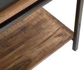 Designová konzola Halszka 118 cm hnědá / černá