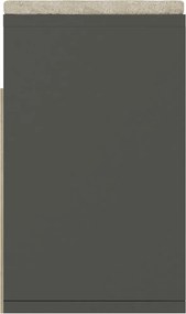 Lavice s botníkem a poduškou šedá 104x30x49 cm kompozitní dřevo 326752