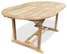 Nábytek Texim Faisal oválný/hranatý teakový rozkládací stůl Typ stolu: ovál