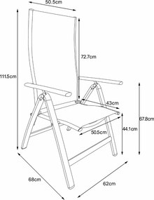 Fieldmann FDZN 5018, 2 ks Zahradní křeslo