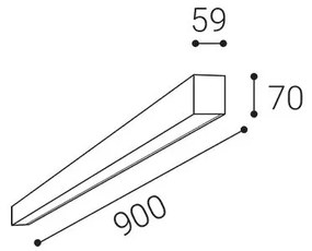 LED2 - LED Stropní svítidlo NOLI LED/30W/230V 3000/3500/4000K 90 cm černá