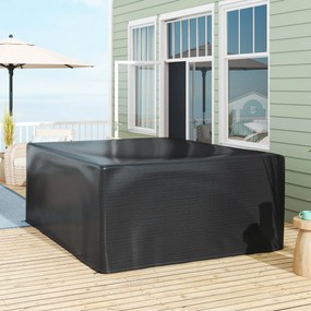 Outsunny nepromokavý kryt na zahradní nábytek, odolný proti UV – ochranná PE plachta pro zahradní stoly a terasový nábytek, obdélníkový 235 x 190 x 9…