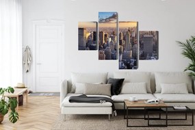 Vícedílný obraz 3D Panorama New York City Nedostatek Nedostatek Přírodní plátno 240x150