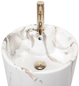 Rea Blanka volně stojící umyvadlo, 84 x 40 cm, Marble imitace kamene, REA-U8704