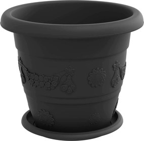 Květináče 6 ks Černá Ø 26 x 21.5 cm Plast 3403276