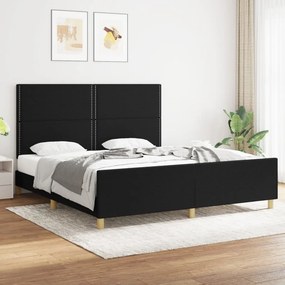 Rám postele bez matrace černý 180 x 200 cm textil 3124994