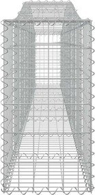 Klenuté gabionové koše 3 ks 400x30x60/80 cm pozinkované železo 3145801