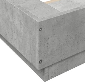 Rám postele betonově šedý 75 x 190 cm kompozitní dřevo 3281248