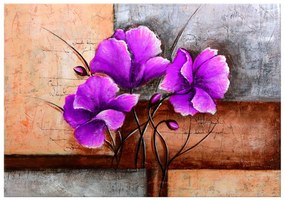 Gario Ručně malovaný obraz Nádherný fialový Vlčí mák Rozměry: 100 x 70 cm