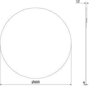 Mexen Alto kulaté koupelnové zrcadlo 60 cm - 9853-060-060-000-00
