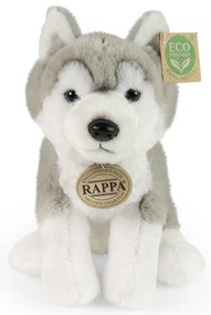 Rappa Plyšový pes husky sedící 23 cm SOFT COLLECTION, ECO-FRIENDLY