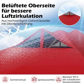 Costway Výsuvný pavilon s 4 pytle s pískem a kolíky a lana skládací – 3 × 3 m