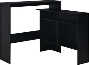 vidaXL Barový stůl se 2 stolními deskami 130 x 40 x 120 cm [280218] Barva: Černá