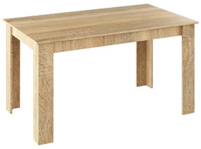 Jídelní stůl, dub sonoma, 140x80 cm, GENERAL NEW