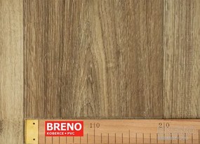 Breno PVC POLARIS Lime Oak 631M – tmavé dřevo, šíře 400 cm