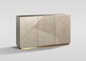 Komoda Stilig ST801 150 cm šampaňská/zlatá