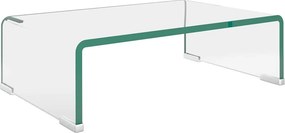 TV stolek / podstavec na monitor čiré sklo 40x25x11 cm 244126