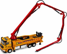 LEAN Toys Nákladní auto s čerpadlem na beton, světla, zvuky, voda, měřítko 1:40