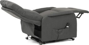 Polohovací křeslo šedé, elektrické TV-5482 GREY2