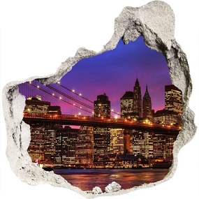 Wallmuralia Fototapeta díra na zeď 3D Manhattan západ 75x75 cm