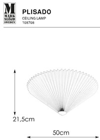 Markslöjd 108708 - Stropní svítidlo PLISADO 3xE14/40W/230V pr. 50 cm šedá