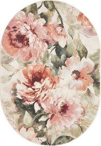 Oválný koberec Ragolle Argentum 63421 7474 Květy béžový krémový růžový Rozměr: 160x230 cm