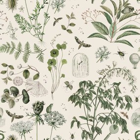 Tapeta zelené botanické příběhy 280x100 cm
